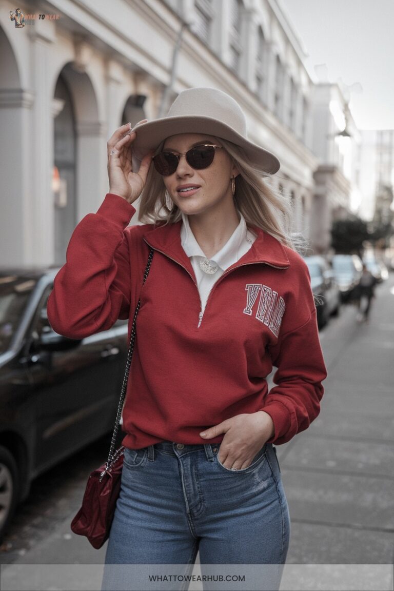 8 Stylish Red Zip-Up Outfit Ideas For Women