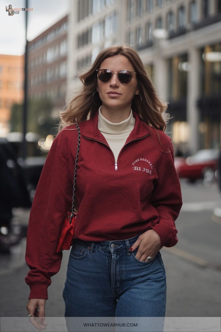 8 Stylish Red Zip-Up Outfit Ideas For Women